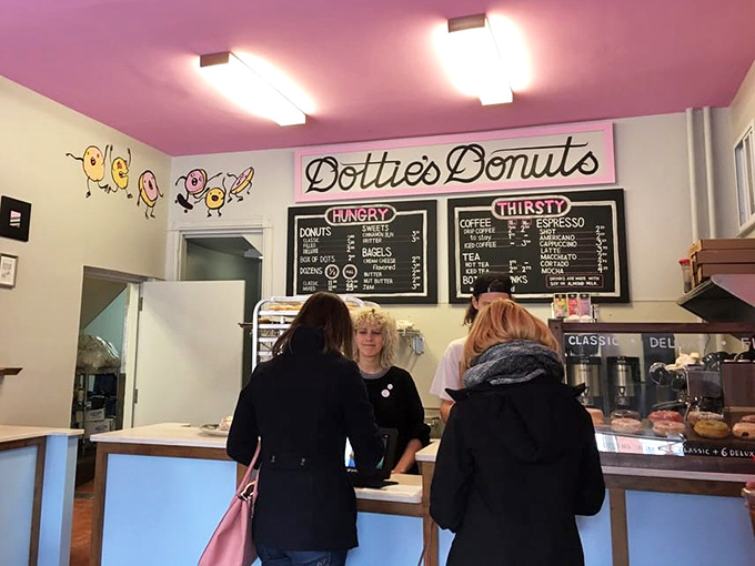 The universal language of donut appreciation needs no translation – just watch these happy customers in action.
