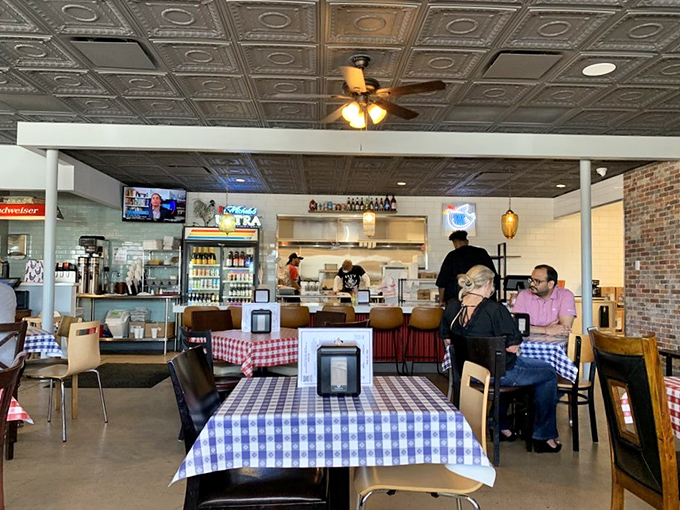 The dining room has that "everybody knows this is special" quietness—the sound of people too busy enjoying their food to talk.