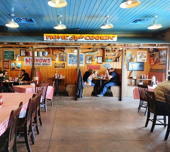 The "Home Style Cookin'" sign isn't lying – this is the kind of place where calories don't count and diet plans come to die happy deaths.
