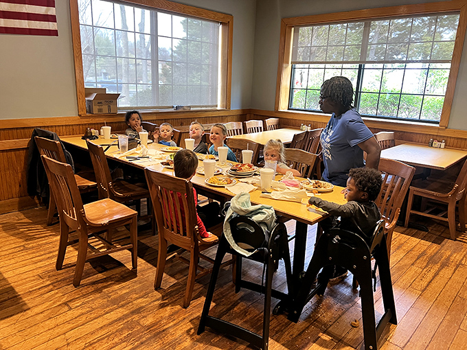 Multi-generational dining at its finest—where family stories are shared and kids learn the strategic art of buffet plate-loading.