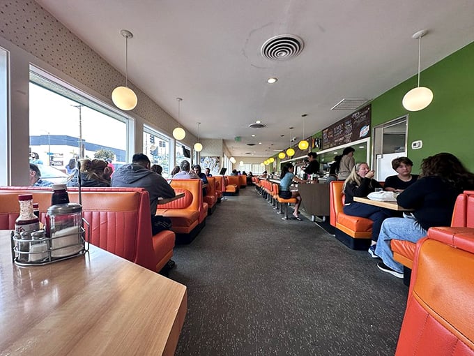 The breakfast crowd knows quality when they taste it – just look at those satisfied faces.