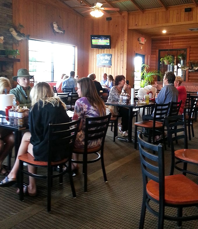 The dining room buzzes with the universal language of "mmm." Strangers become friends when united by great barbecue.