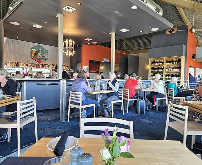 The dining room hums with the satisfied murmurs of locals and visitors alike. Good seafood creates a universal language everyone understands.