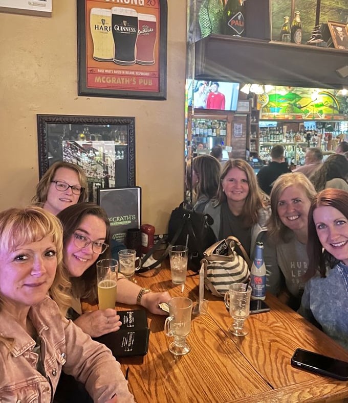 The true measure of any pub isn't just its food but the joy around its tables. These patrons aren't just eating – they're creating memories.