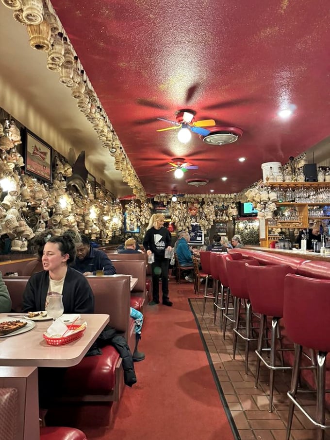 The red vinyl booths have supported generations of happy eaters. If these seats could talk, they'd tell tales of first dates and family celebrations.