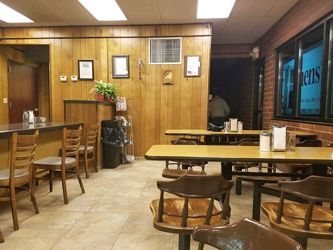 Wood paneling and formica tables—a time capsule where calories don't count and coffee refills flow freely.