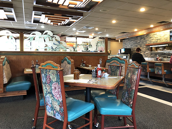 Every small town deserves a dining room like this—where birthdays are celebrated, deals are made, and Saturday mornings become family traditions.