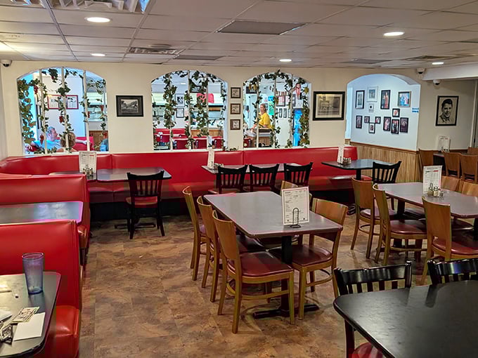 The dining room feels like your favorite aunt's house—if she could make pizza that would make angels weep with joy.