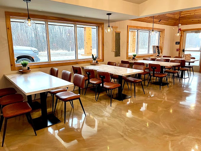 Dining room simplicity that puts the focus where it belongs – on the food and the company you're sharing it with.