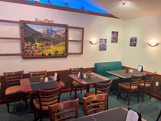 Those Alpine window frames aren't just decoration—they're portals to the Black Forest while you're technically still in Fort Myers.