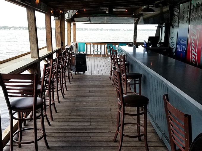 Bar seats with a water view - where locals have been solving the world's problems one beer and fish tale at a time.