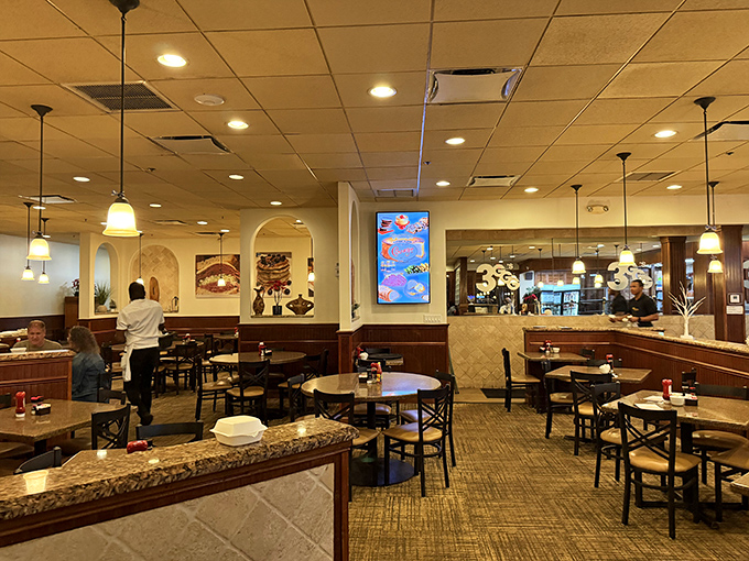 The dining area balances comfort with efficiency. No pretension here—just the serious business of enjoying exceptional food.