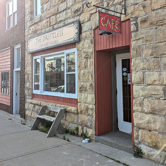 The Driftless Café's unassuming exterior belies the culinary magic happening inside, like finding a Michelin-worthy meal in your grandmother's kitchen.