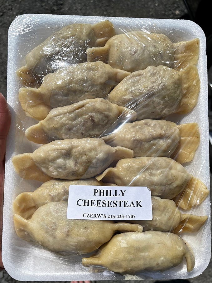 Philly cheesesteak pierogies prove that culinary innovation doesn't require molecular gastronomy—sometimes it's just two perfect foods finding each other.