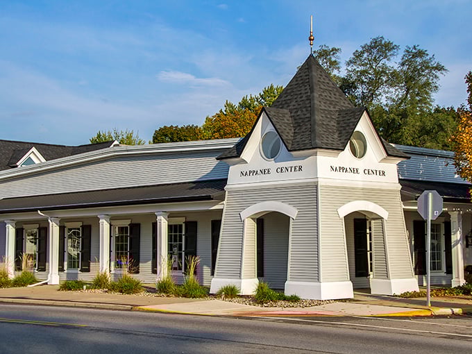 History with a turret! The Nappanee Center's distinctive architecture houses the town's stories, proving that preserving the past can look absolutely charming.