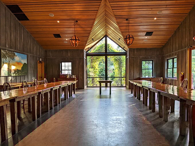 Not just a dining room—a gathering place where memories are made. Those wooden tables have heard more "oohs" and "aahs" than a fireworks display.
