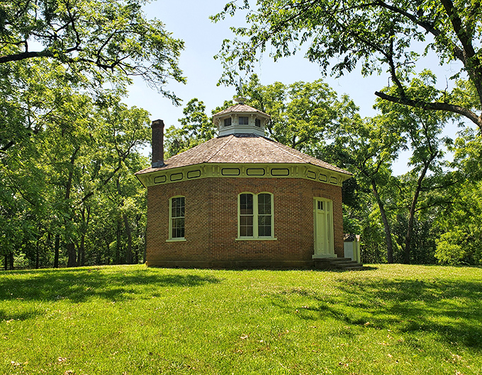 This charming octagonal schoolhouse proves that even in the 1800s, architects were thinking outside the box – or inside the octagon, as it were.