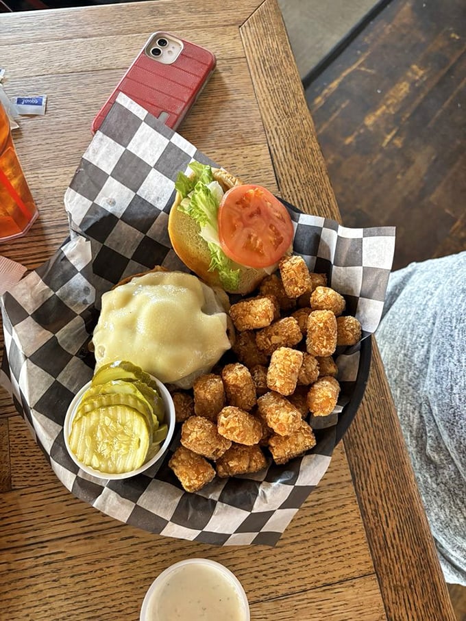 A sandwich that demands both hands and your full attention. Grilled shrimp nestled in a fresh roll with all the fixings—seafood perfection in Portsmouth.