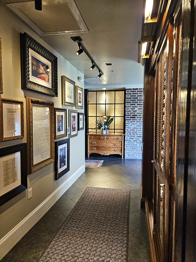 Walking this hallway feels like strolling through a museum where the main exhibit is Pennsylvania's rich history, framed and preserved.