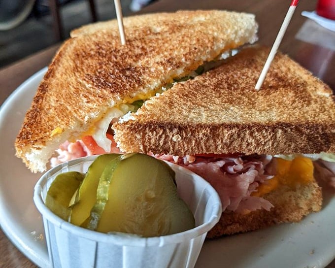 This grilled ham and cheese isn't reinventing the wheel—it's just making that wheel so perfectly round and delicious that you'll wonder why you ever ordered anything else.