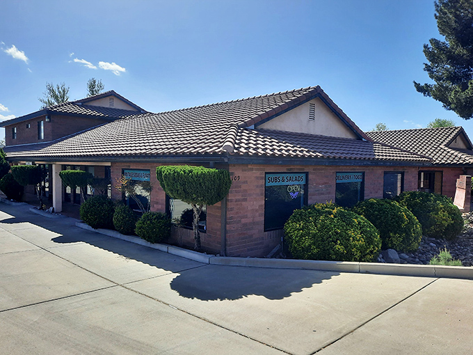 This unassuming strip mall houses Hilltop Deli, proving once again that some of the best food experiences hide in the most ordinary-looking places.