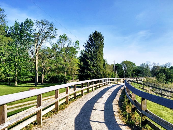 This rustic trail at Hobart Nature Preserve offers the perfect escape, where the only traffic is butterflies and the occasional jogger.