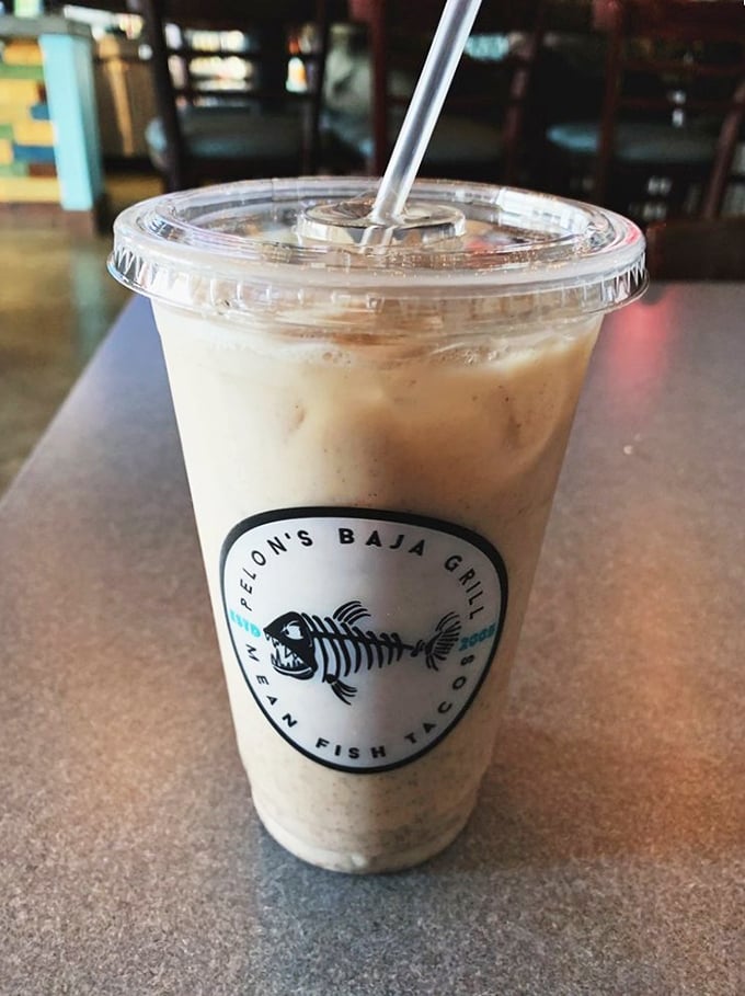 Their signature horchata comes branded with pride – a creamy, cinnamon-kissed refresher that's the perfect cool companion to spicy Mexican flavors.