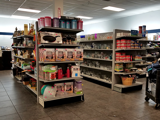 The housewares section: where someone else's "I don't need this anymore" becomes your "How did I live without this?"