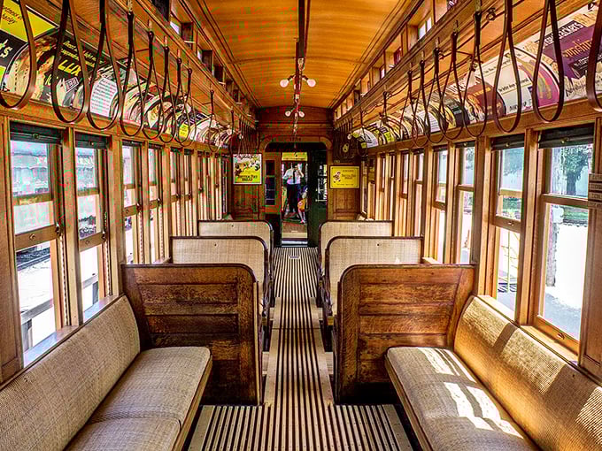 Original wicker seats that carried your grandparents to work, now carrying you through time.