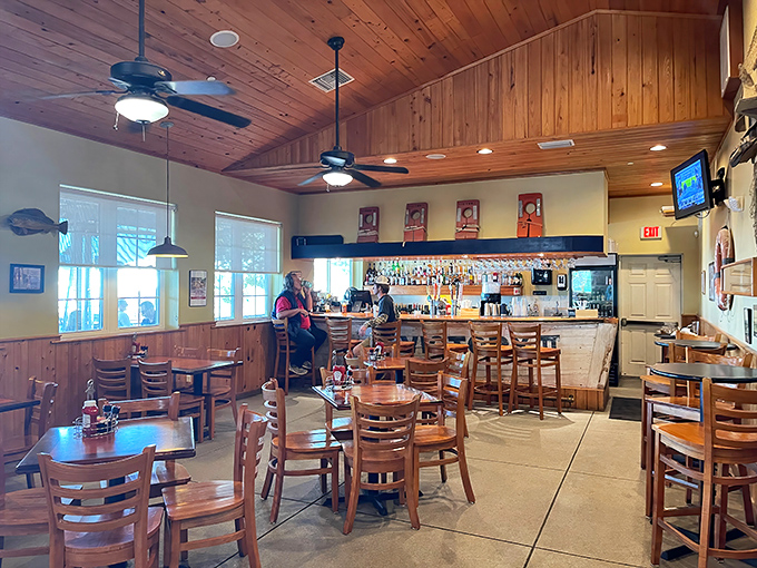 The dining room strikes that perfect Florida balance – casual enough for flip-flops, special enough for celebrating life's important moments.