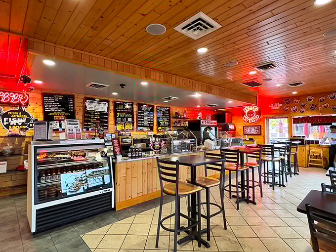 The warm glow of Hog Wild's interior feels like barbecue's version of Cheers—where everybody might not know your name, but they definitely understand your hunger.