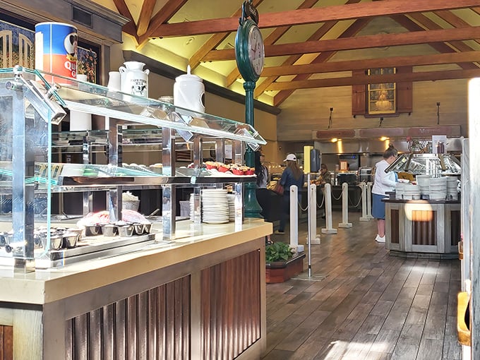 The buffet line – where dreams and stretchy pants come together in perfect harmony.