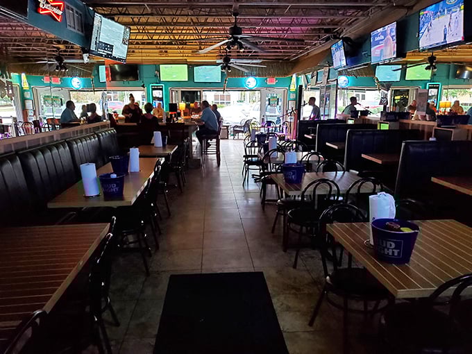 The dining room: where sports fans, food lovers, and people avoiding cooking dinner find common ground.