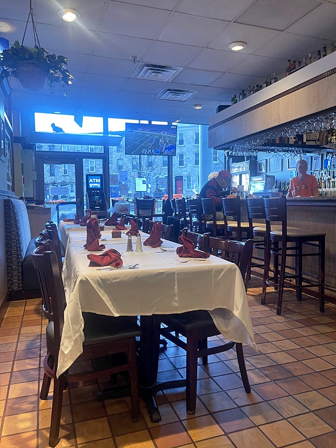 The bar area offers that perfect blend of "treat yourself" and "neighborhood joint" where both celebration and consolation drinks feel equally appropriate.