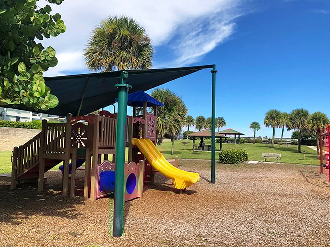 Childhood joy meets oceanfront real estate. Jaycee Park's playground proves that kids in Vero Beach have better office views than most Manhattan executives.