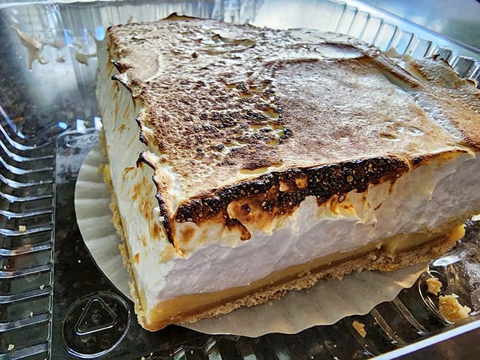 This isn't just a lemon bar—it's sunshine in dessert form, with a toasted meringue top that would make your grandmother both proud and jealous.