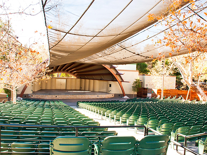 Libbey Bowl's outdoor amphitheater hosts the legendary Ojai Music Festival, where world-class performances happen under ancient oaks and open skies.
