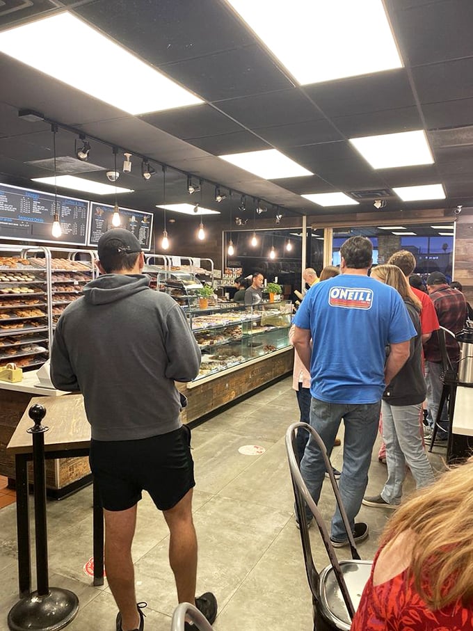 The line at The Donuttery isn't a wait—it's a community of strangers united by the universal language of fried dough.