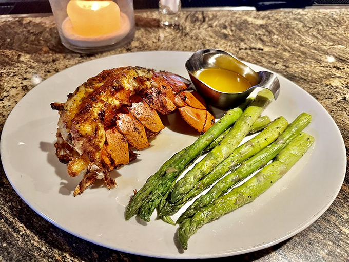 Lobster tail and asparagus – when you want to feel fancy but also want to actually enjoy what you're eating.