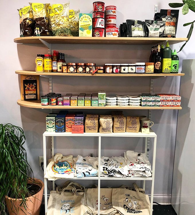 A treasure trove of local goods and coffee beans. This isn't just shopping—it's supporting a community of food artisans one delicious purchase at a time.
