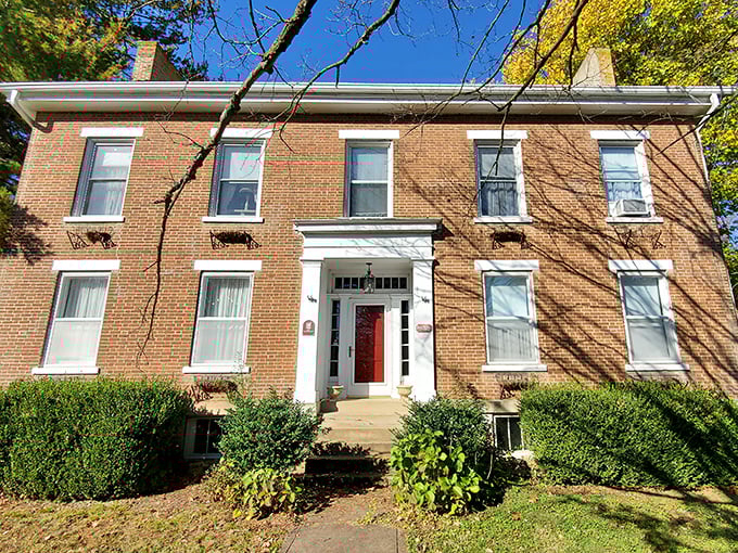 This stately brick building has witnessed generations of Caledonia history. Its symmetrical windows keep watch over Main Street like a benevolent guardian.