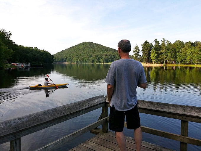 The ultimate social distancing – just a man, a kayaker, and a lake that couldn't care less about your work deadlines.
