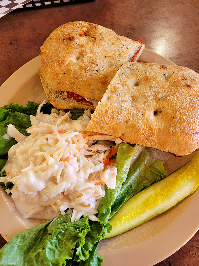 This sandwich and coleslaw combo isn't just lunch – it's what your afternoon has been dreaming about all morning.