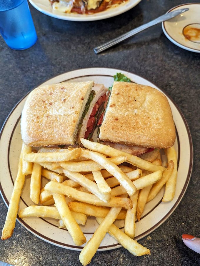 Grilled panini perfection that proves simple ingredients can create extraordinary flavor combinations together.