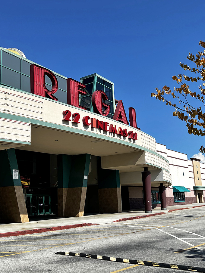 Even movie night stays budget-friendly at the local Regal – where blockbusters cost less than popcorn does in big cities.