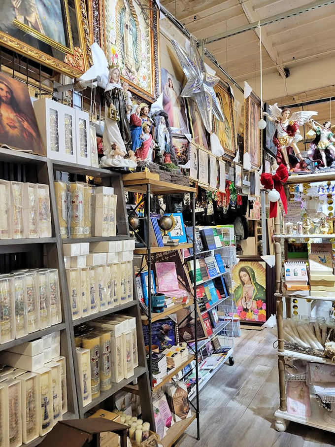 A spiritual supermarket where faith meets folk art—proving that devotion comes in all colors, sizes, and beautifully crafted forms.