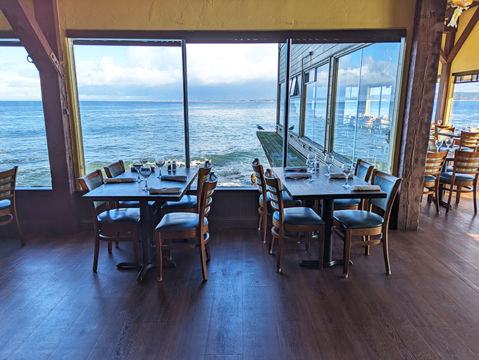 Window seats here aren't just tables—they're front-row tickets to nature's most spectacular show, with waves providing the soundtrack.