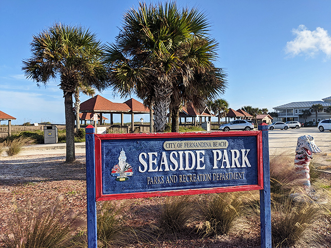 Seaside Park welcomes visitors with swaying palms and coastal breezes, promising the kind of day where "agenda" means deciding between swimming and sunbathing.