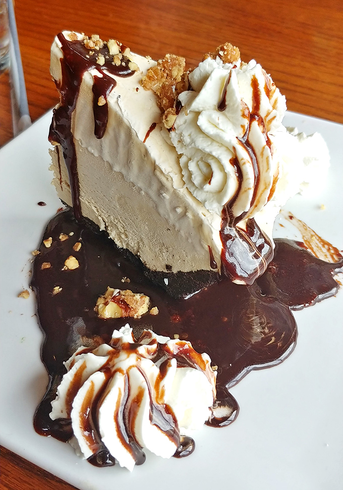 A dessert that understands the importance of textural contrast. Creamy, crunchy, and chocolatey—the holy trinity of sweet endings.