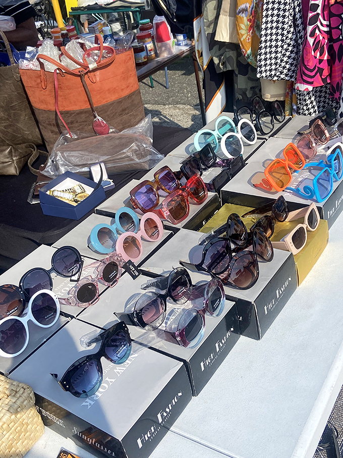 Sunglasses in every hue imaginable – because looking fabulous while treasure hunting should be mandatory, not optional.